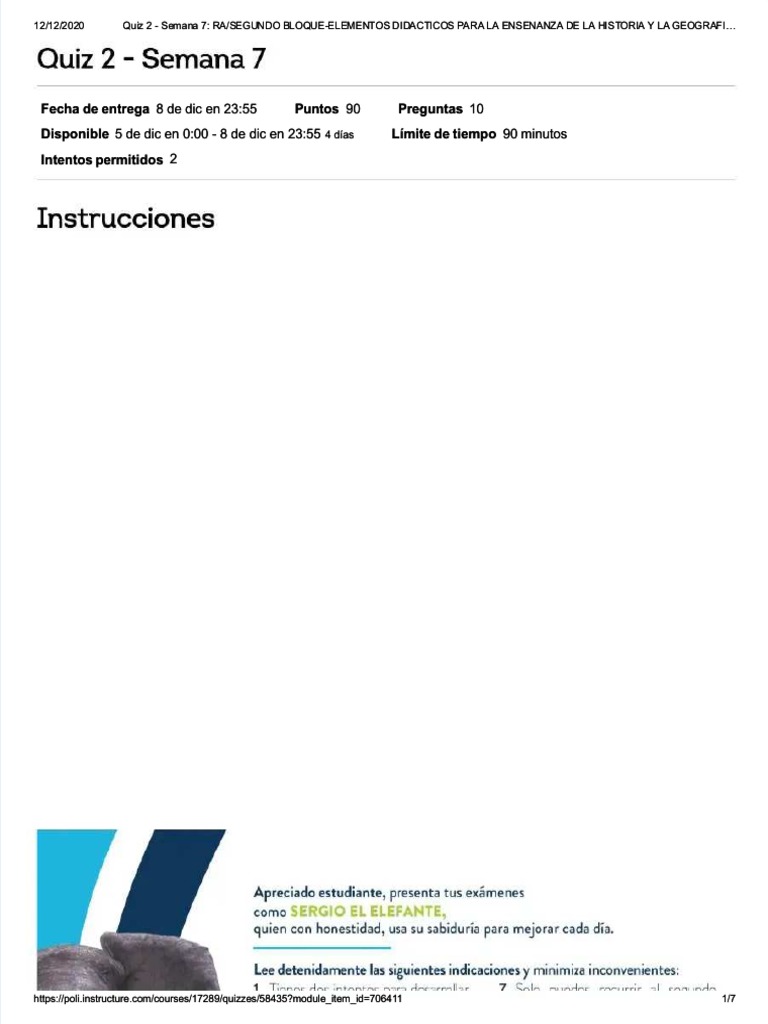 PDF Quiz 2 Semana 7 Ra Segundo Bloque Elementos Didacticos para La Ensenanza de La Historia y La ...