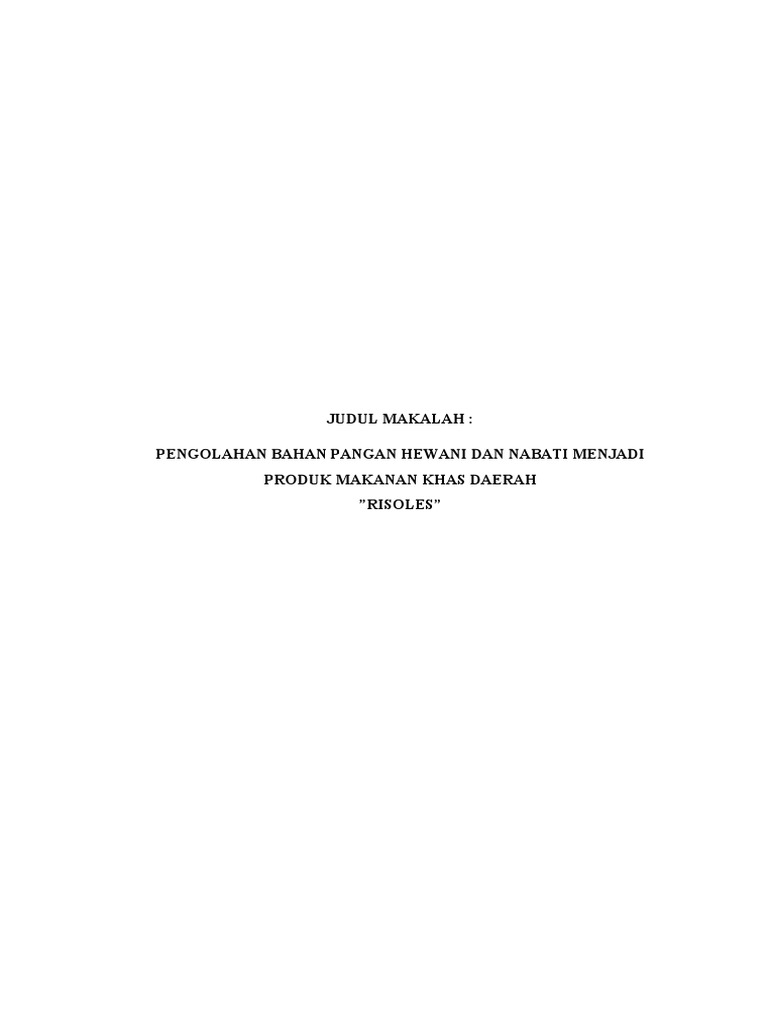 Contoh Makalah Bab II Kajian Pustaka | PDF