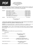 Resolution For Barangay Health Board | PDF | Government ...