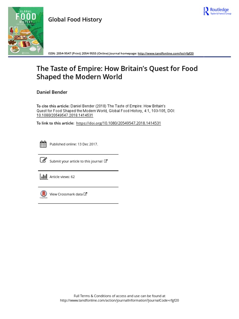 The Taste of Empire How Britain S Quest For Food Shaped The Modern World | PDF | Foods | British ...