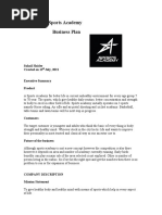 Football Academy Project Proposal | PDF | Revenue | Expense