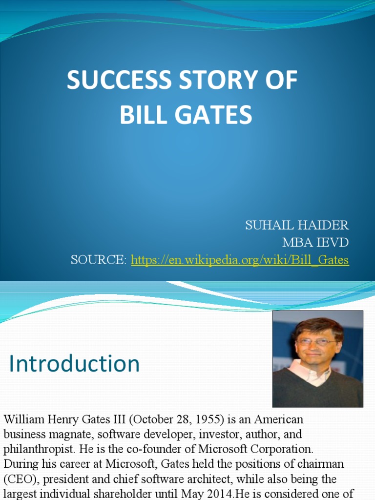 Bill Gates | PDF | Microsoft | Computing
