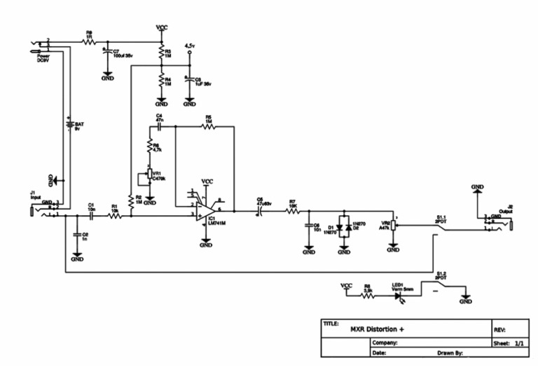 MXR Distortion + Schematic | PDF