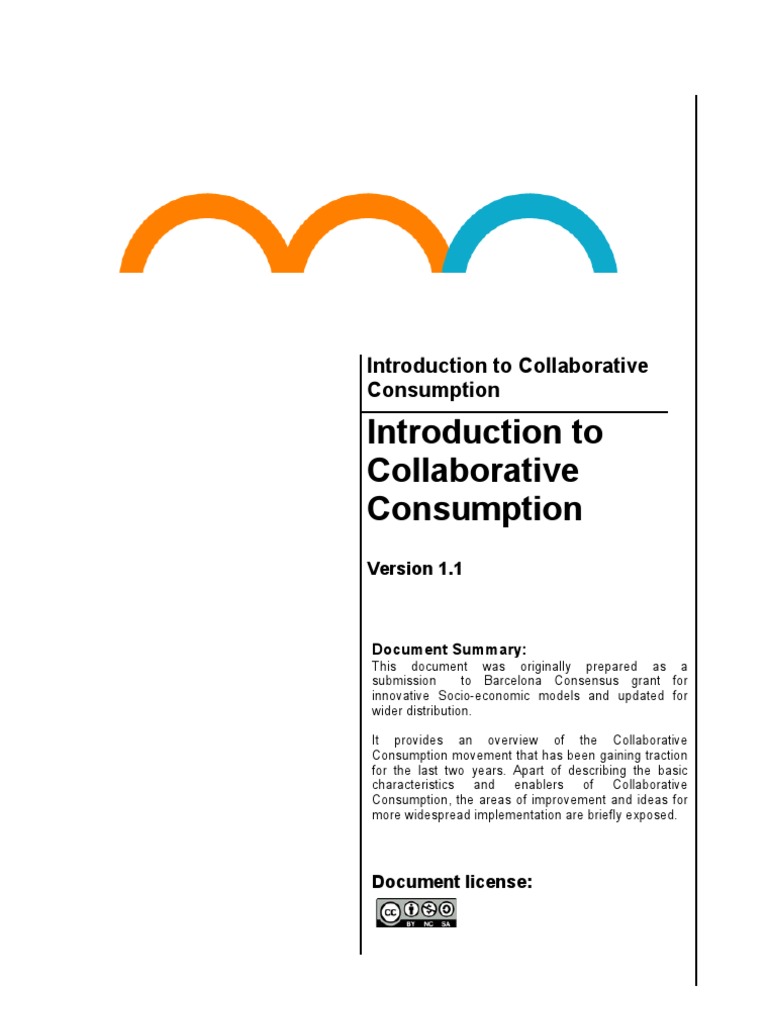 Introduction To Collaborative Consumption | PDF | Sharing Economy ...
