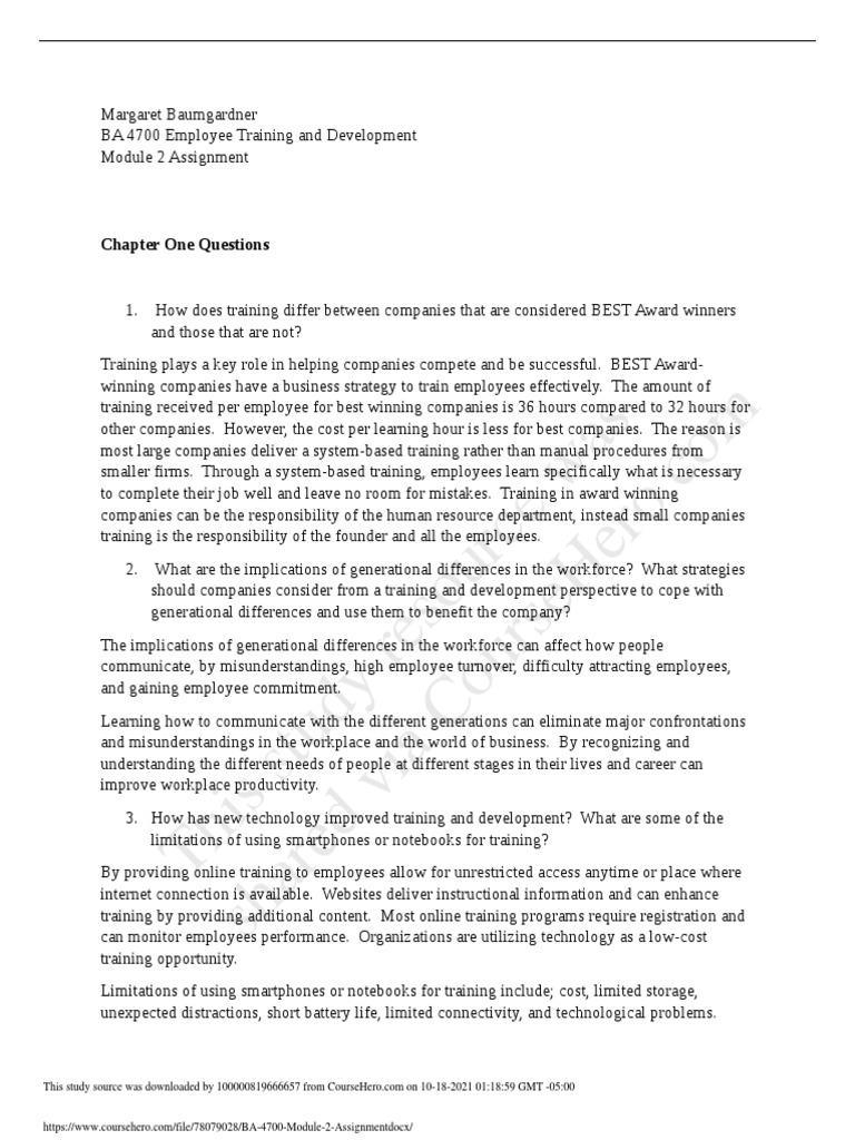 BA 4700 Module 2 Assignment | PDF | Educational Technology | Popular ...