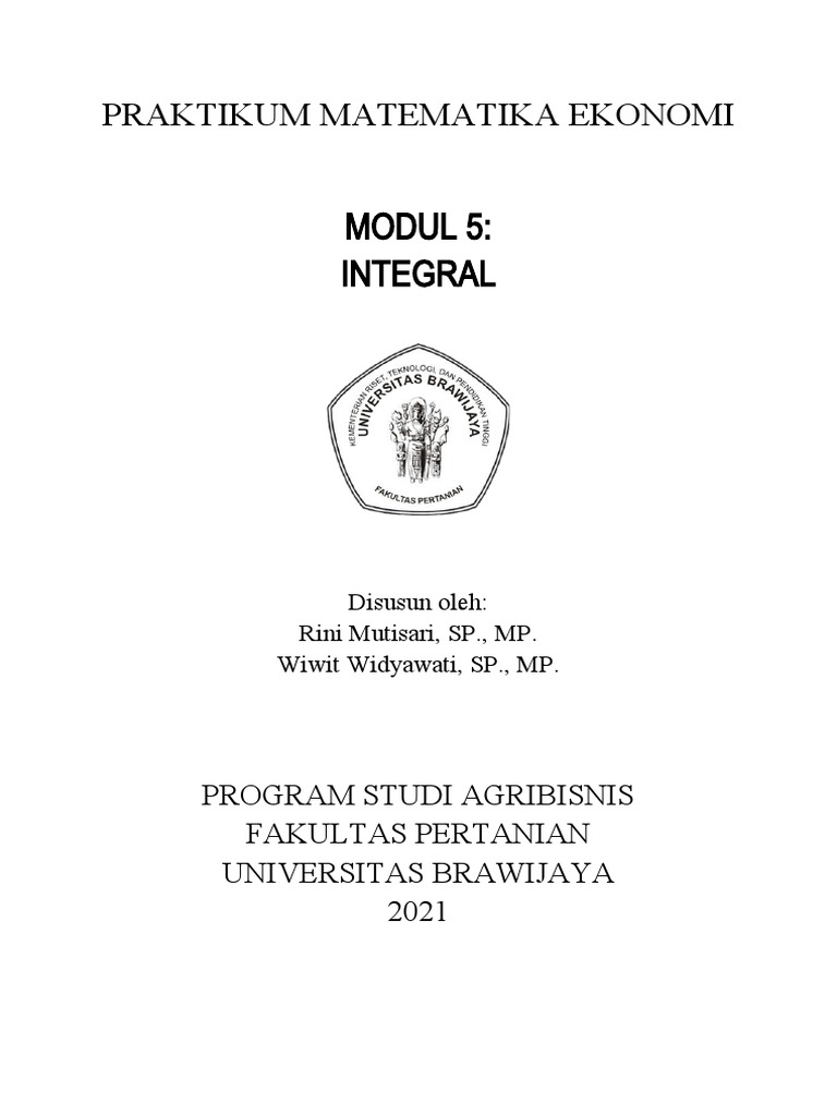 Modul 5. INTEGRAL | PDF