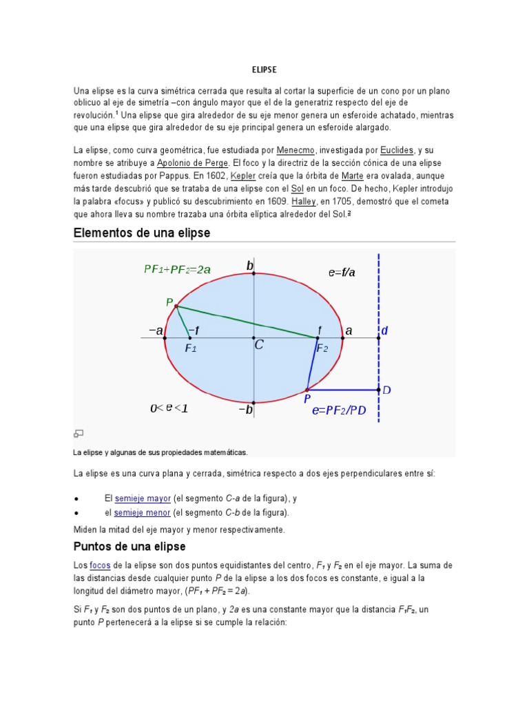 Elipse | Descargar gratis PDF | Elipse | Geometria clasica