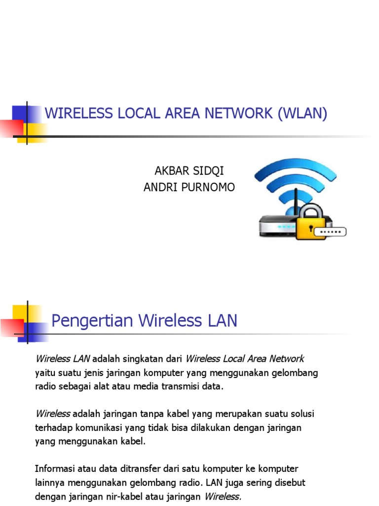 Pengertian dan Spesifikasi WLAN | PDF