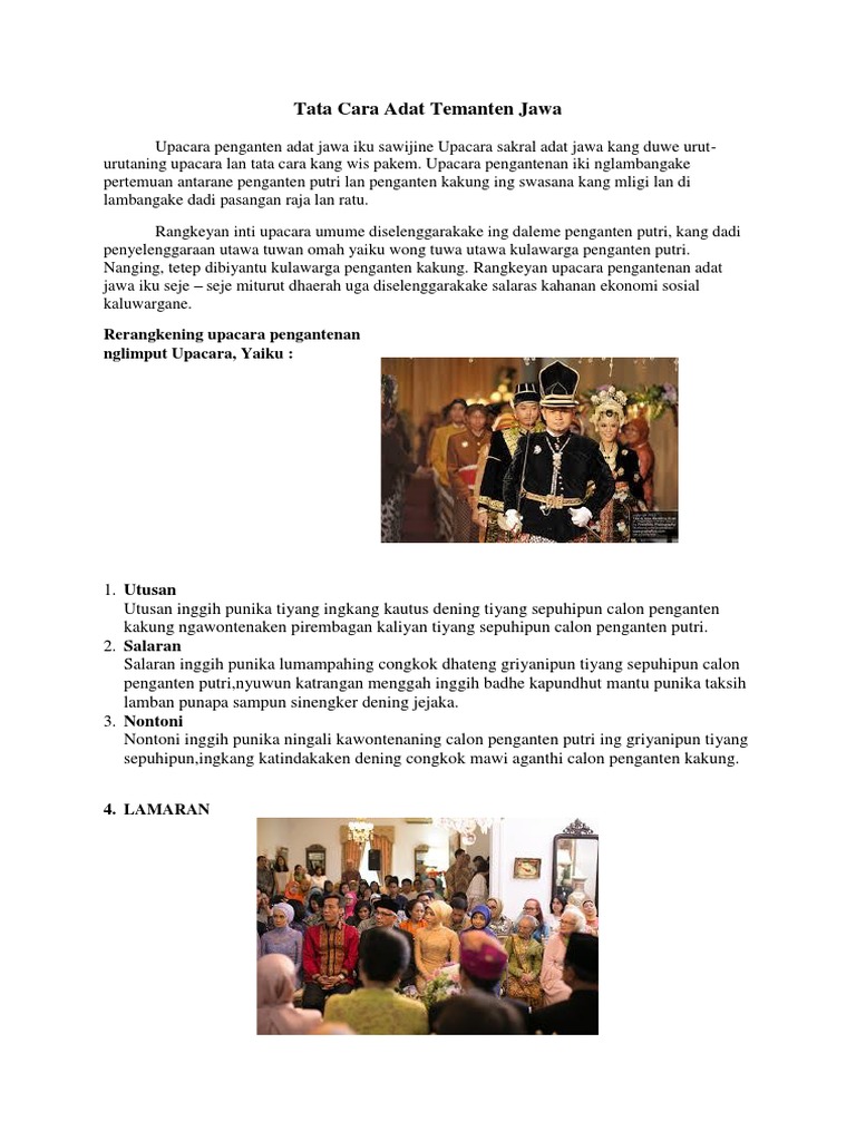 Materi-Adat-Mantu-Kls-Xi Bahasa Jawa | PDF