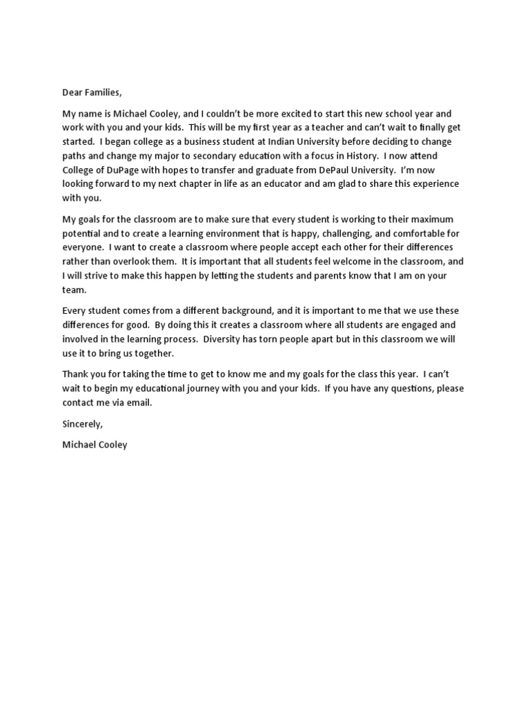Parent Letter | PDF