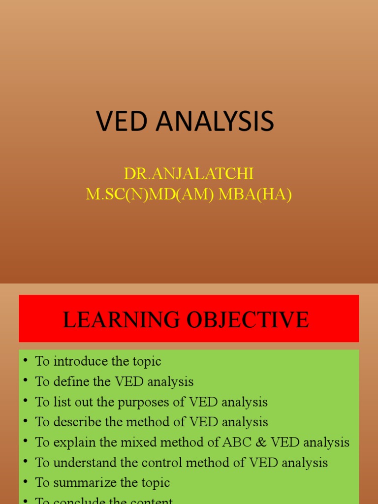 Ved Analysis Slide Share | Download Free PDF | Inventory | Business ...