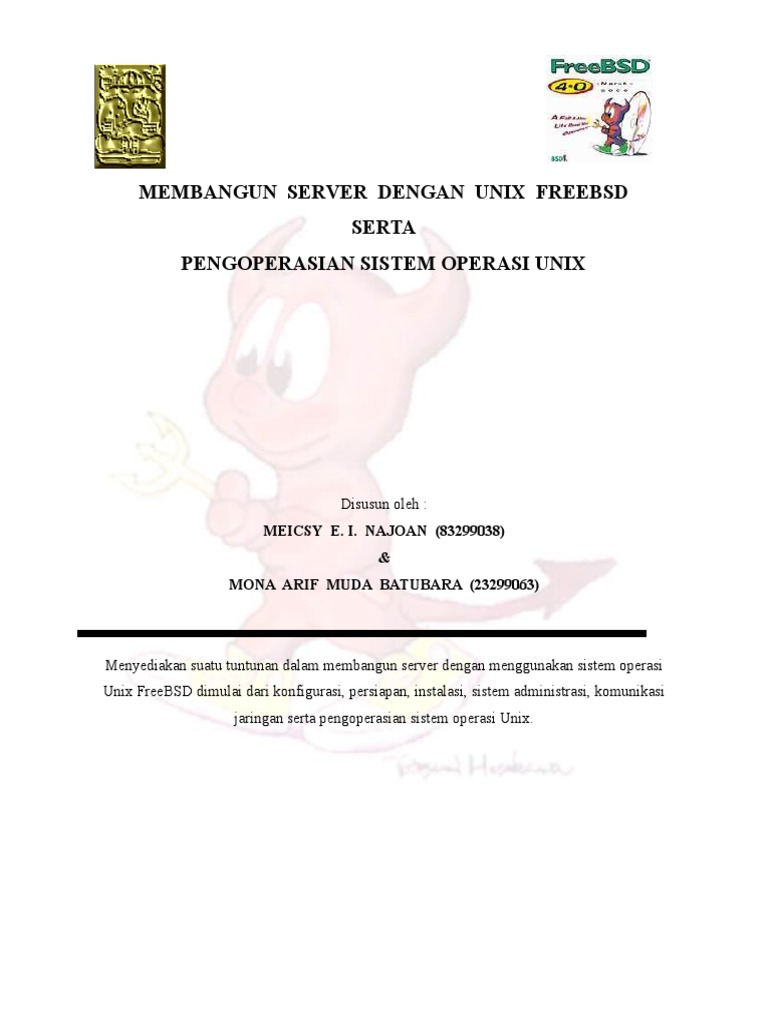 Buku Membangun Server Dengan Unix Freebsd 12 2000 | PDF