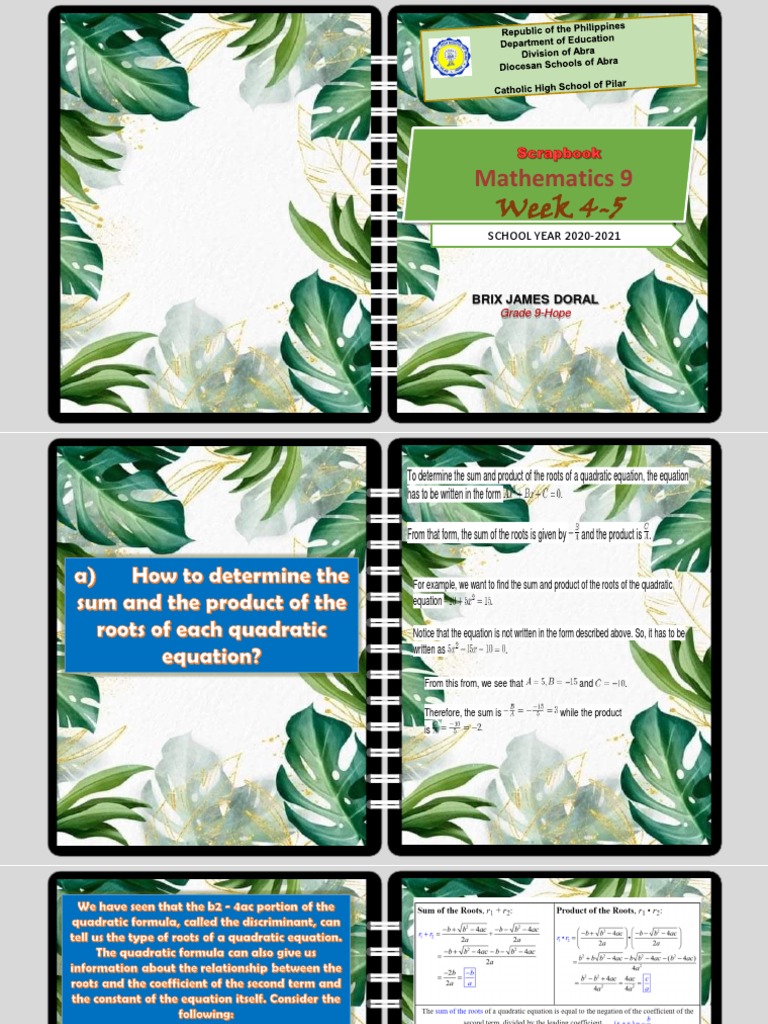 Grade 9 Quadratic Equations Guide | PDF