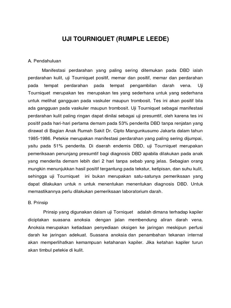 Sop Uji Tourniquet | PDF