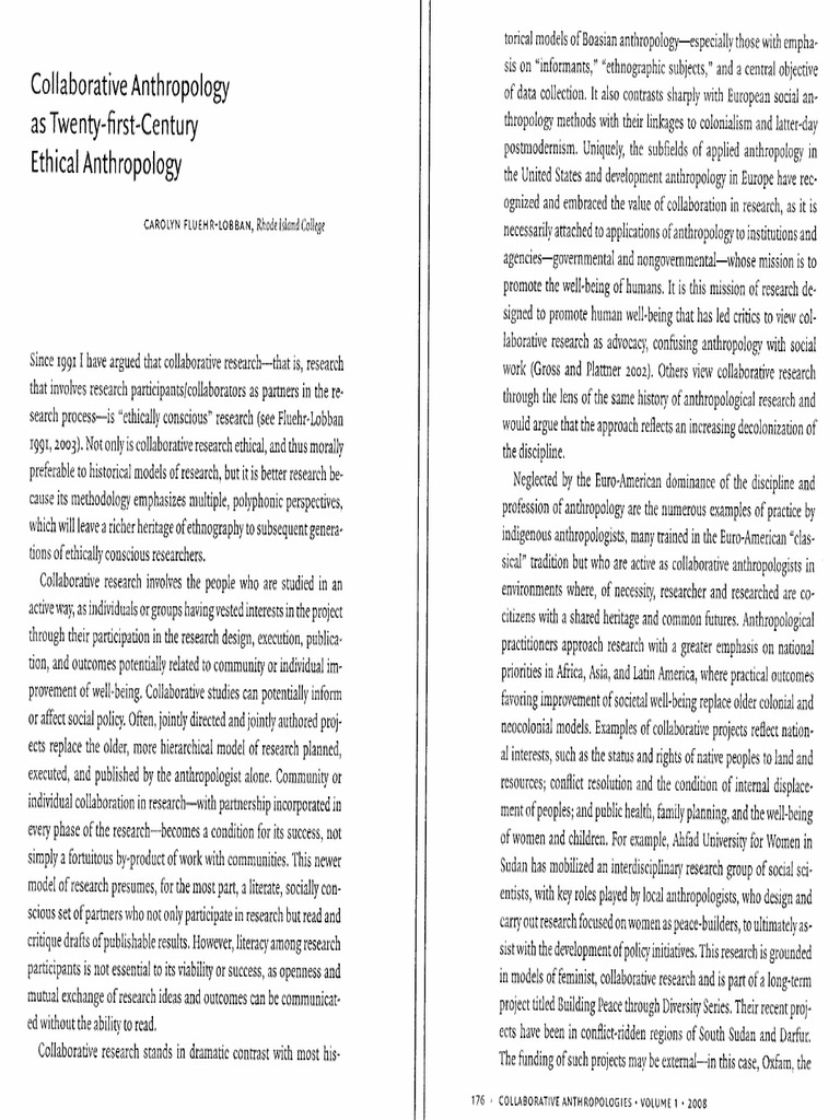 Collaborative Anthropology | PDF
