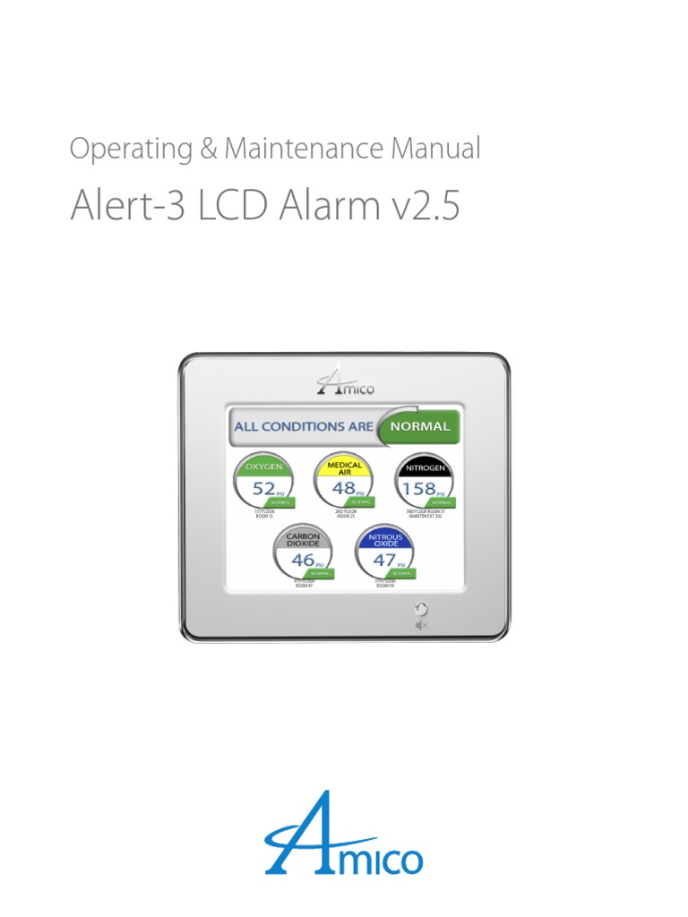Alert-3 LCD Alarm v2.5: Operating & Maintenance Manual | PDF | Power ...