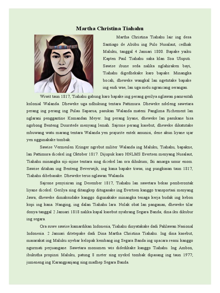 Martha Christina Tiahahu | PDF