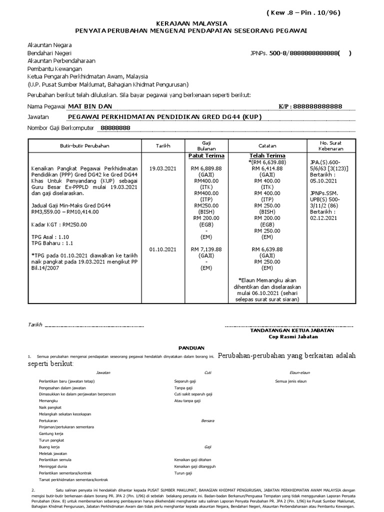 Contoh Naik DG44 DGN EM | PDF