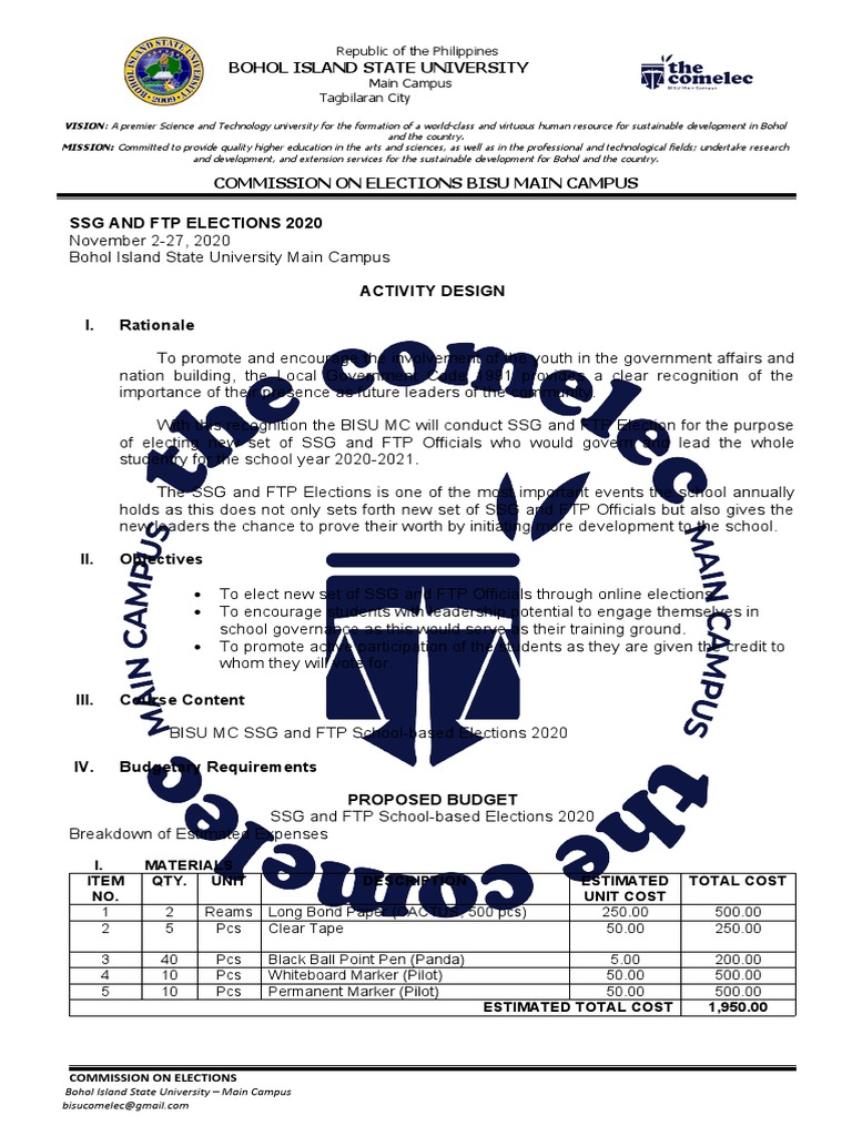 Activity Design 2020 | PDF