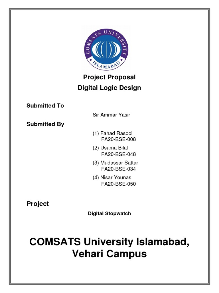 COMSATS University Islamabad, Vehari Campus: Project Proposal Digital ...