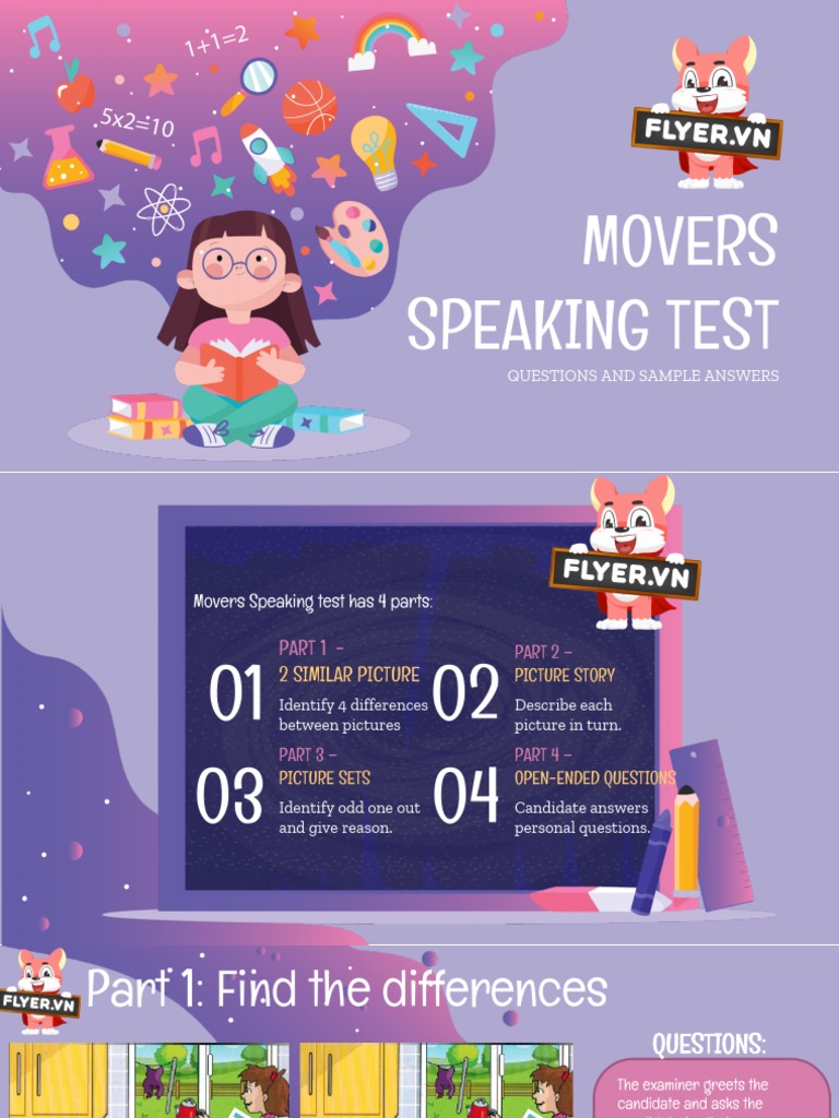 Movers Speaking Test Guide | PDF | Linguistic Morphology | Linguistics