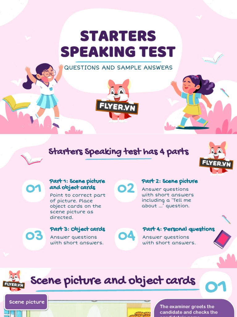 Starters Speaking Test Overview | PDF