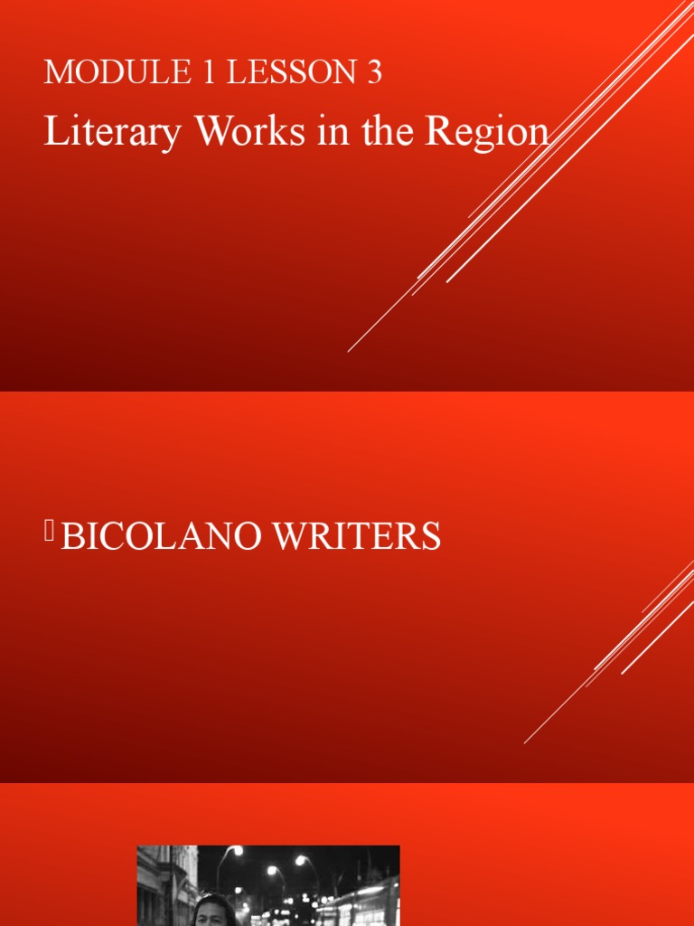 Module 1 Lesson 3: Literary Works in The Region | PDF