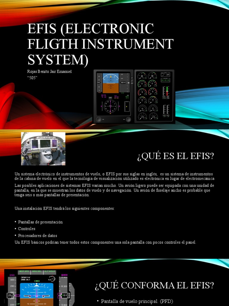 Sistema EFIS: Instrumentos de Vuelo Electrónicos | PDF