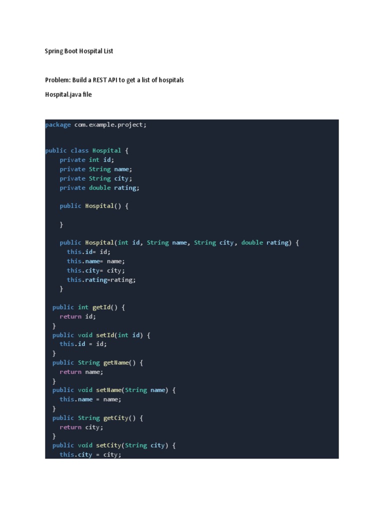 Spring Boot Hospital List | PDF | Json | Computer Engineering