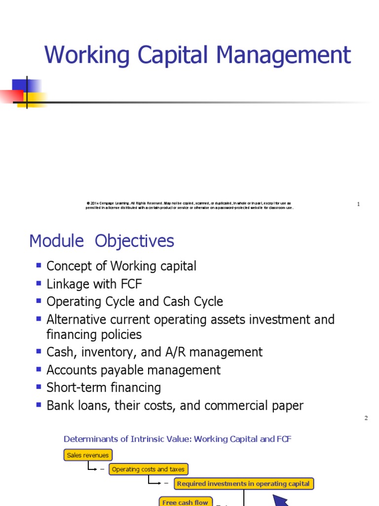Working Capital Management | PDF | Working Capital | Interest