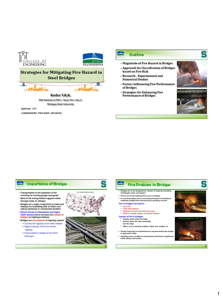 Strategies For Mitigating Fire Hazard in Steel Bridges: Outline | PDF ...