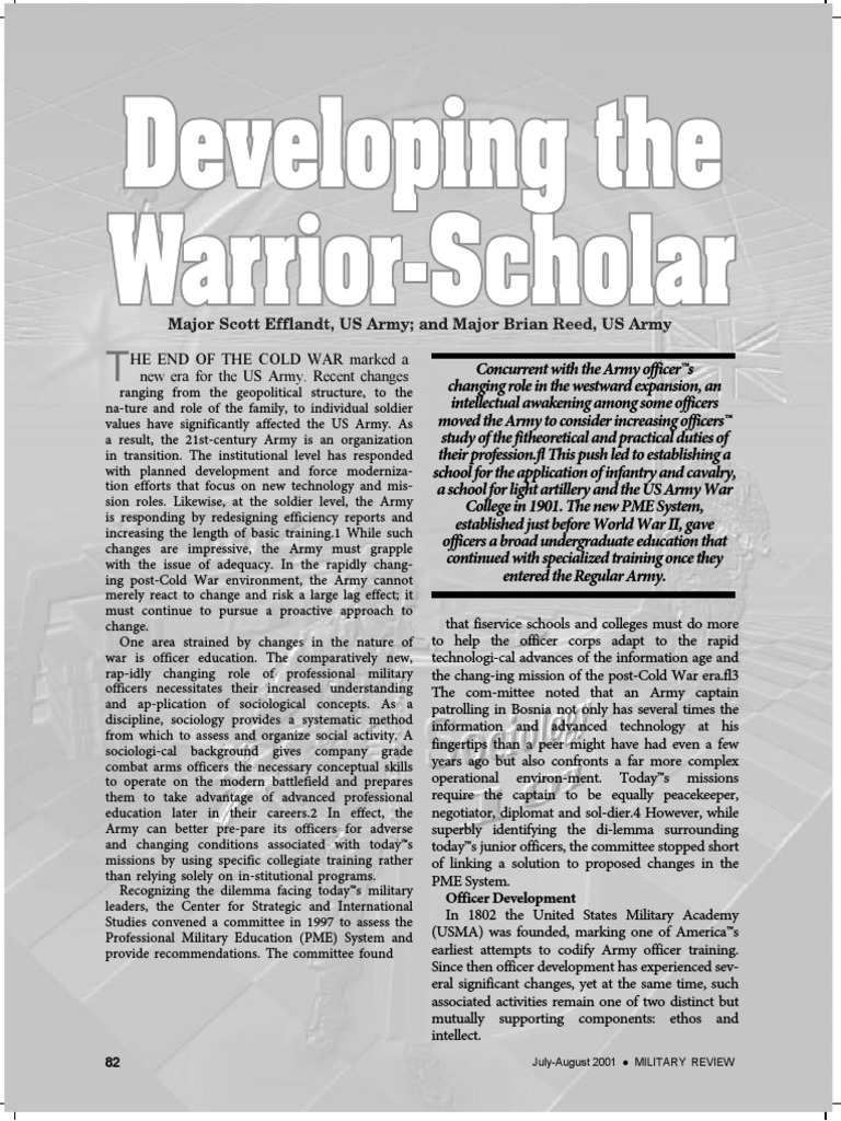 Warrior Scholar | Download Free PDF | Sociology | United States ...