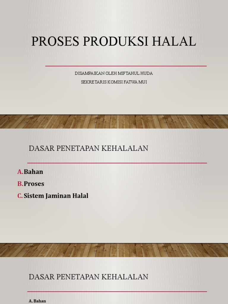 Materi Proses Produksi Halal | PDF