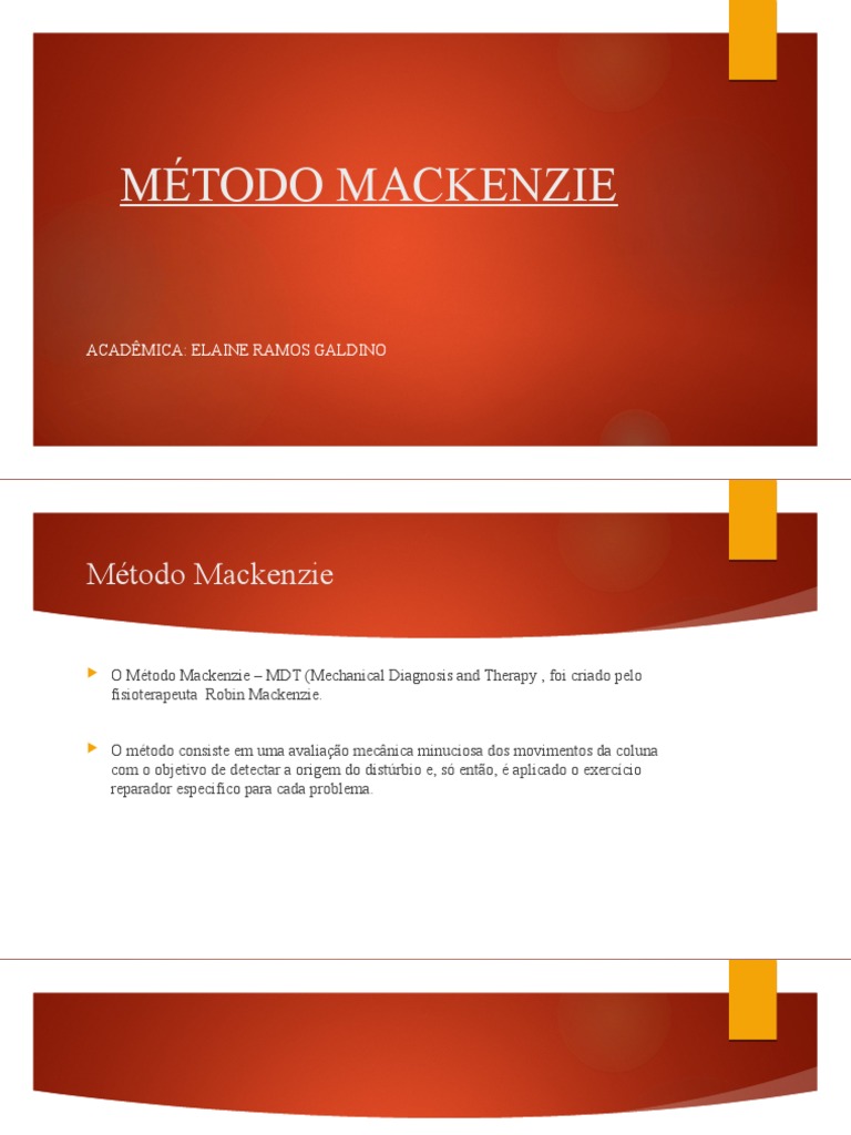 Método Mackenzie | Descargar gratis PDF | Dor | Osteoartrite