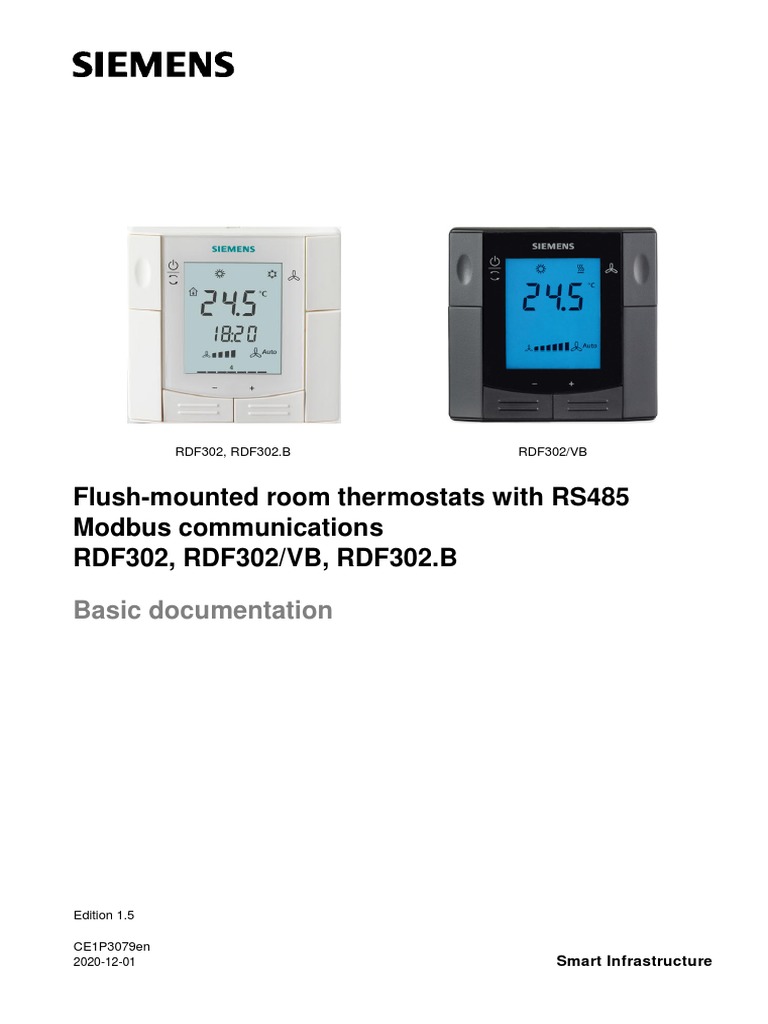 A6V10350338 - Semi-Flush Mount Room Thermostats With RS485 Modbu - en ...