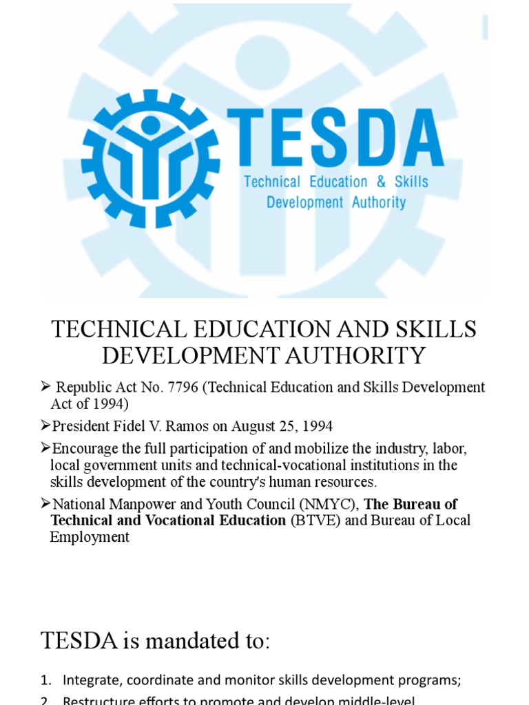 TESDA | PDF