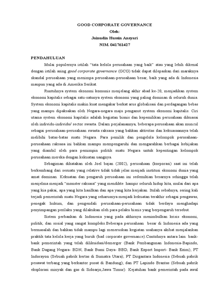 Good Corporate Governance | PDF