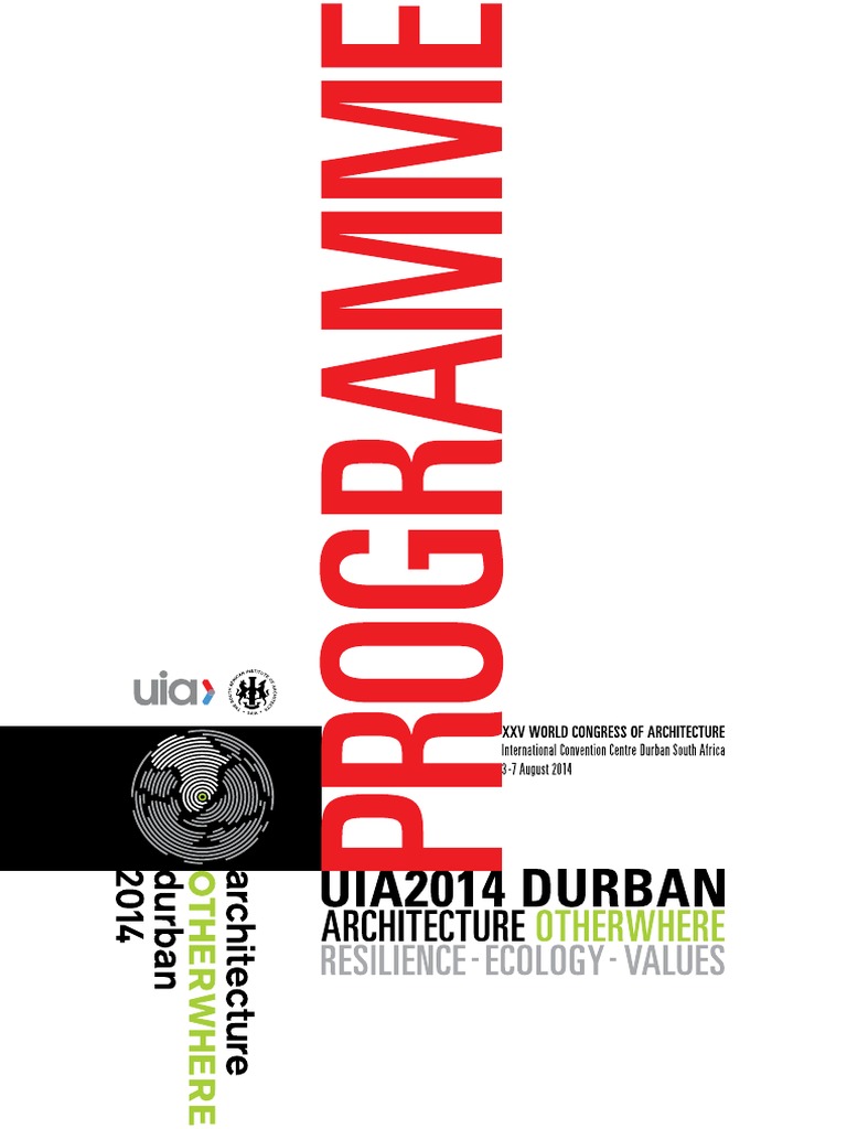 UIA 2014 Programme Book | PDF | Africa