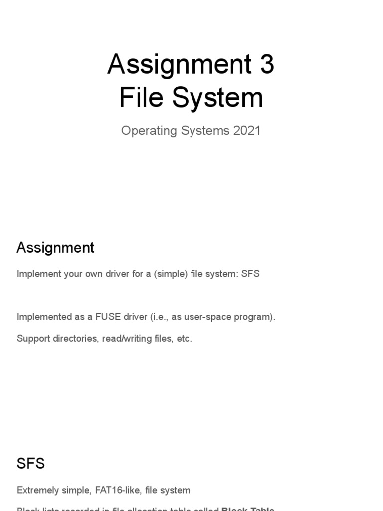 Assignment 3 File System Pdf File System Computer File 