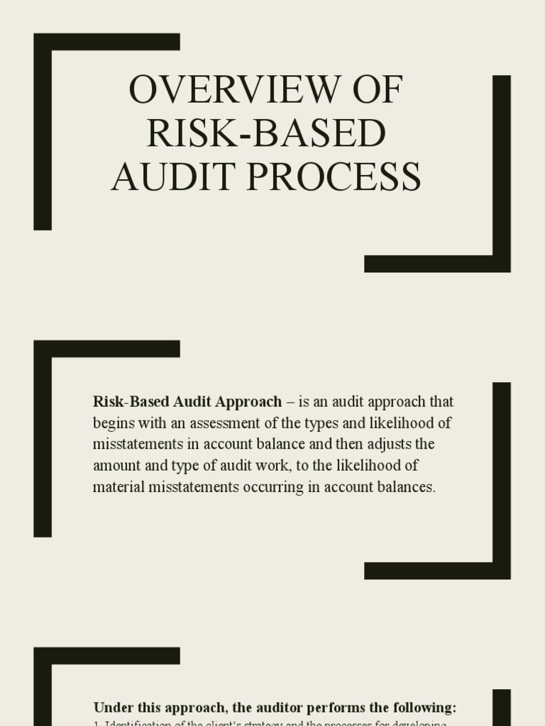 Overview of Risk-Based Audit Process | PDF | Audit | Financial Audit