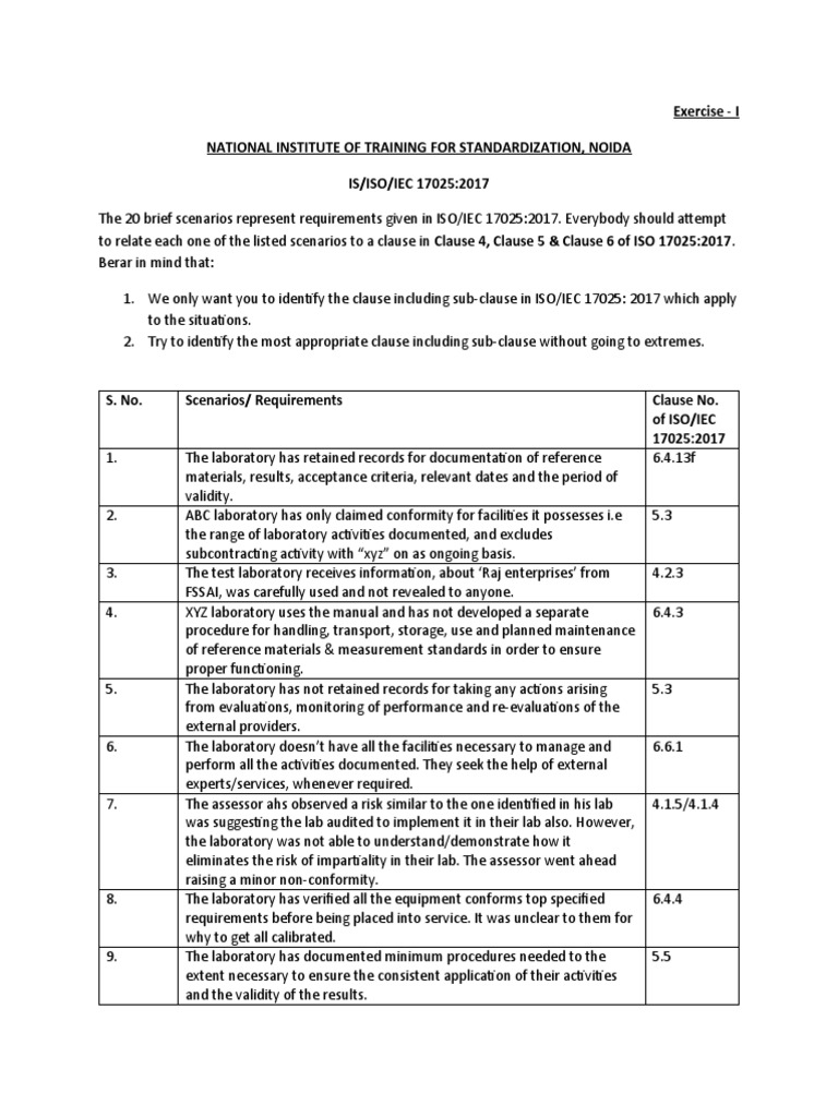 LQMS Exercise - 1 | PDF | Calibration | Laboratories