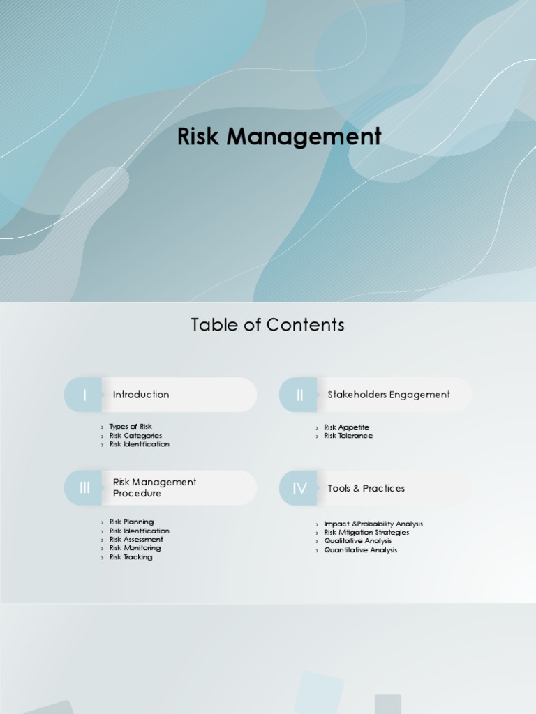 Risk - Management Presentation | PDF | Risk | Risk Management