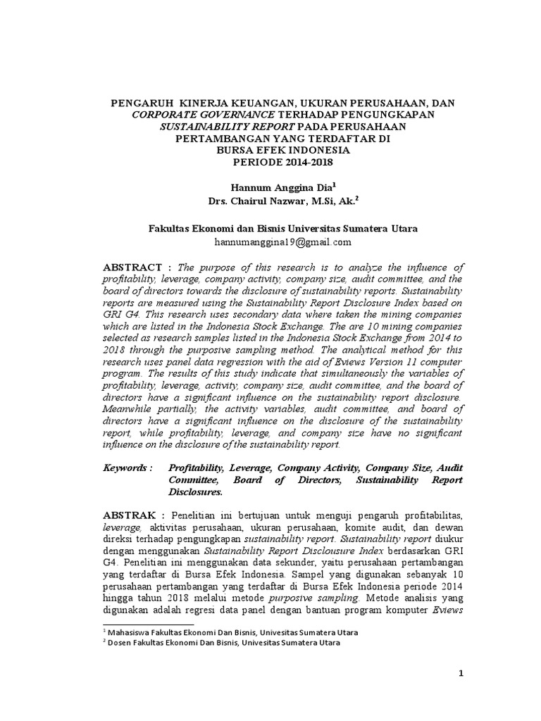 Jurnal Hannum Anggina Dia | PDF | Fixed Effects Model | Statistical Inference