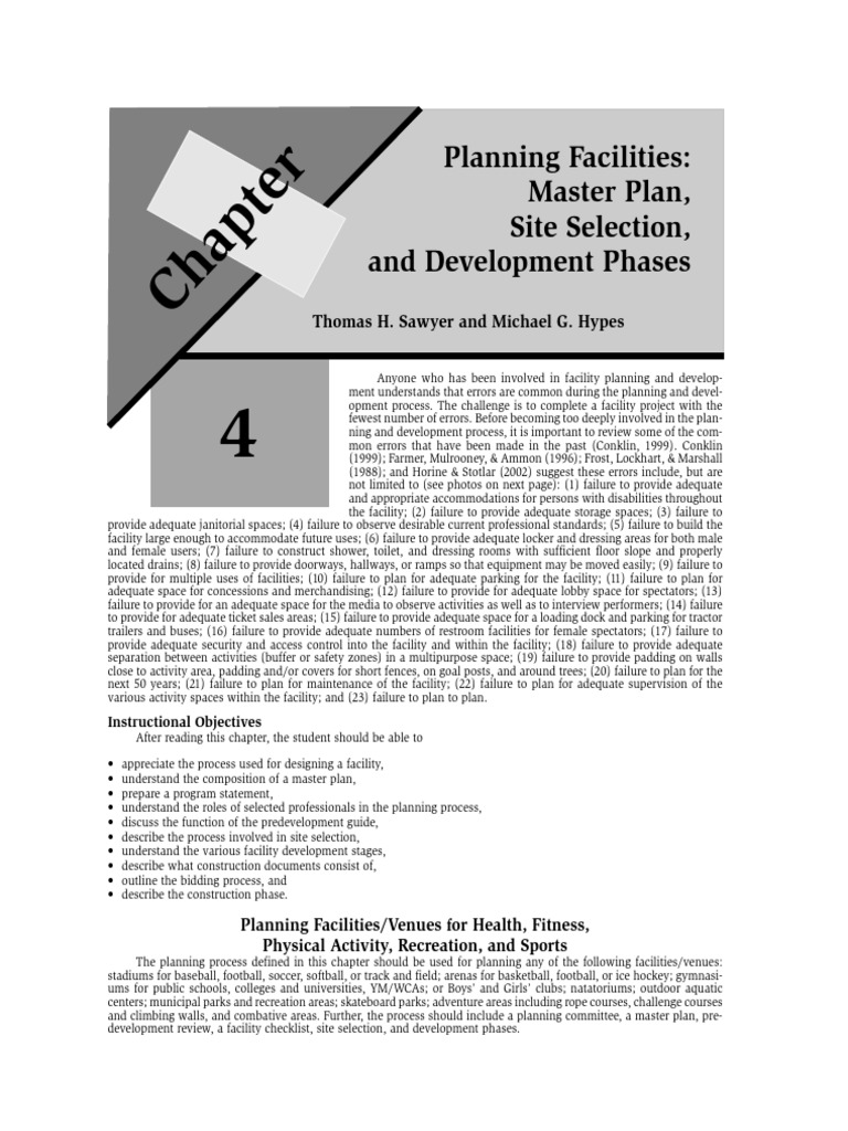 Planning Facilities Master Plan SIte Selection and Development | PDF ...