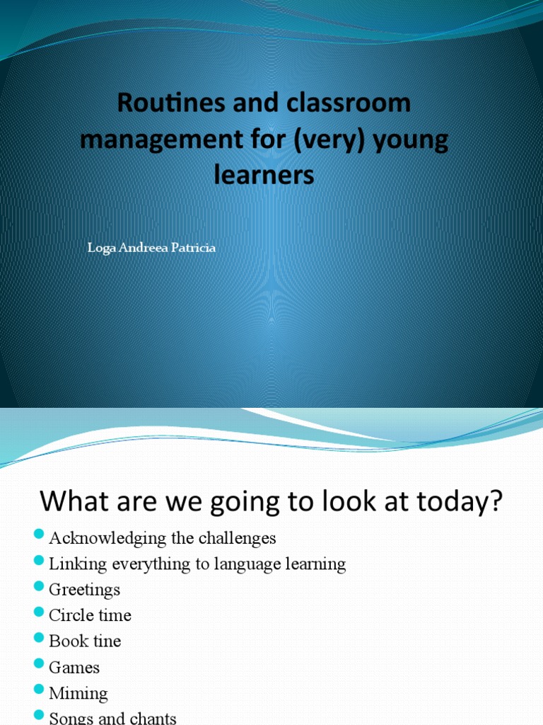 Routines and Classroom Management For (Very) | PDF | Learning ...