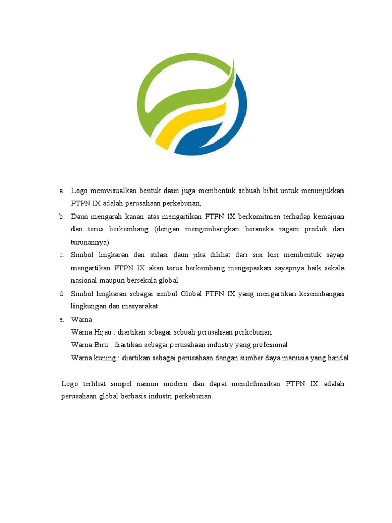 Simbol dan Makna dalam Logo PTPN IX | PDF