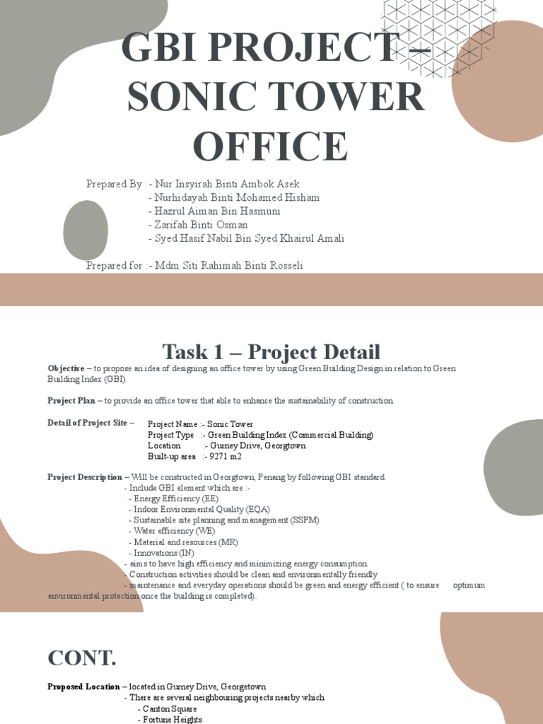 Sonic Tower Green Office Design | PDF | Green Building | Return On ...