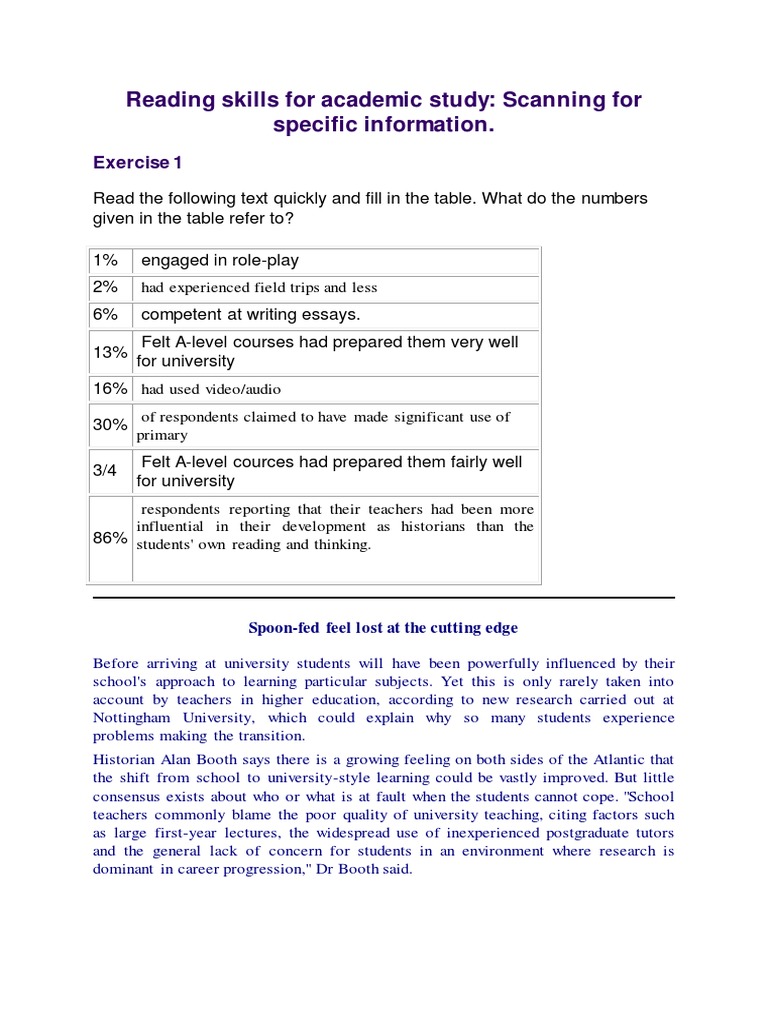 Scanning Exercise Alifa Nuzul Nabila | PDF | Teachers | University