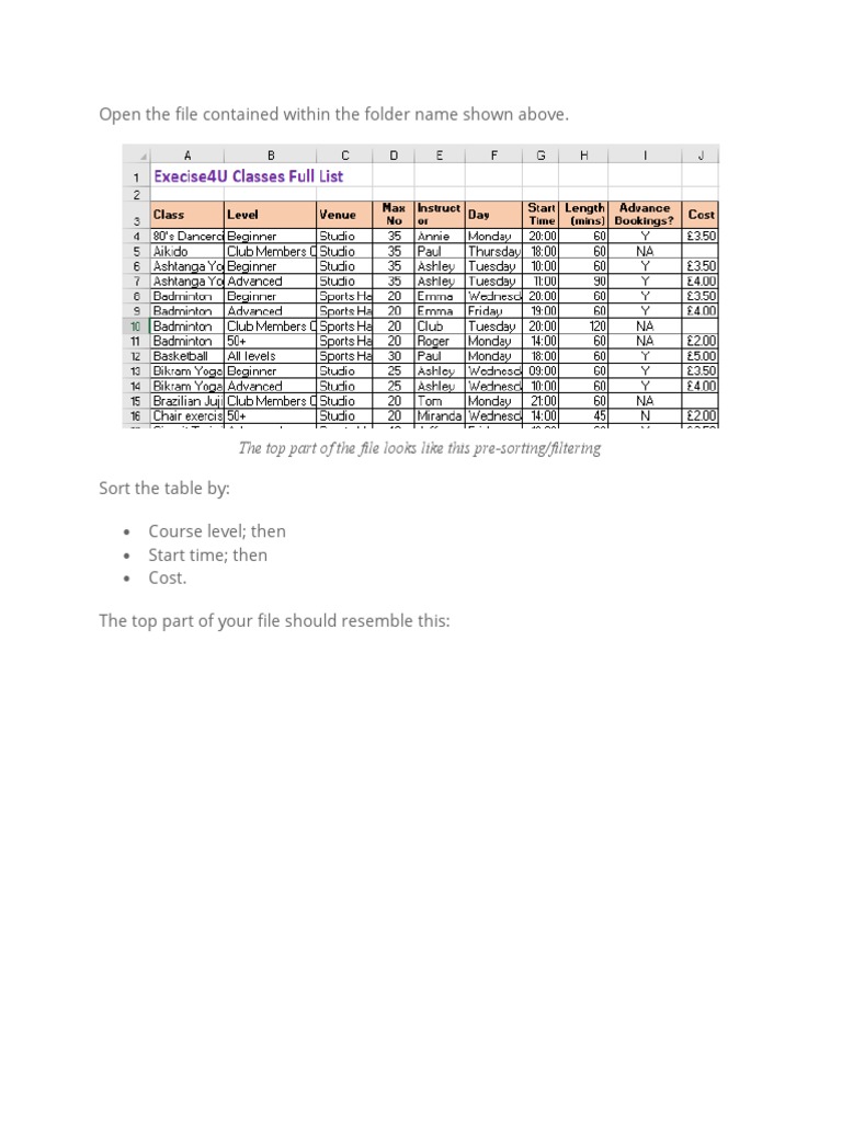 Open The File Contained Within The Folder Name Shown Above | PDF ...
