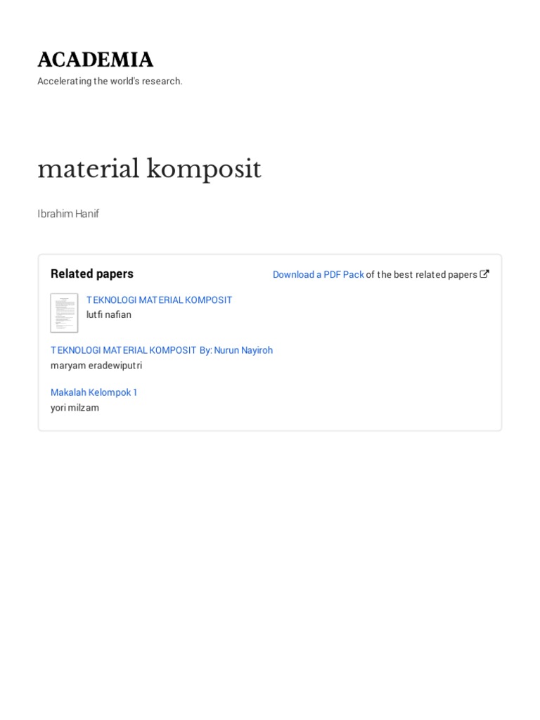 Material Komposit With Cover Page v2 | PDF